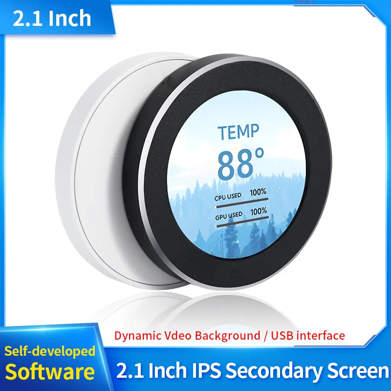2.1inch | 5.3cm | Round Smart Screen – TURZX-Monitor